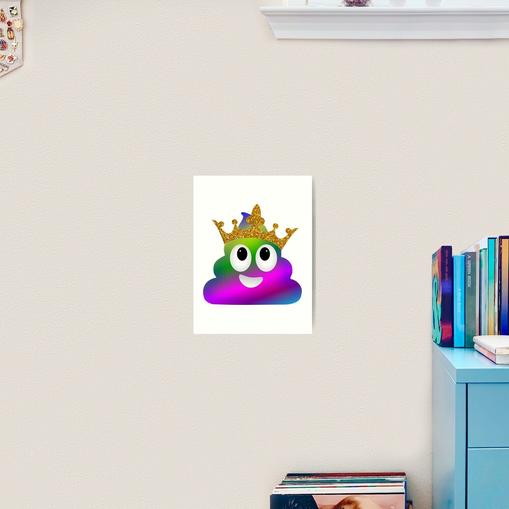 "Rainbow Emoji Poop Princess Crown" Art Print by ChicoryJunction ...
