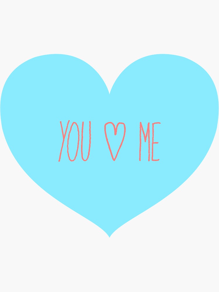 You & me” heart sticker " Sticker for Sale by warm-positivity | Redbubble