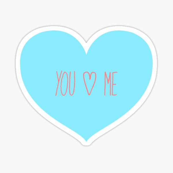 You & me” heart sticker " Sticker for Sale by warm-positivity | Redbubble