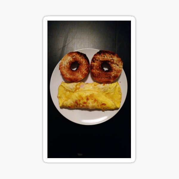 "the bagel face " Sticker by fill14sketchboo | Redbubble