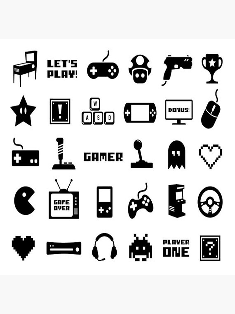 "Iconic Gaming Symbols " Sticker by MacCurious | Redbubble