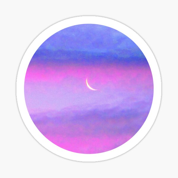 "Purple moon" Sticker by kinamoon | Redbubble