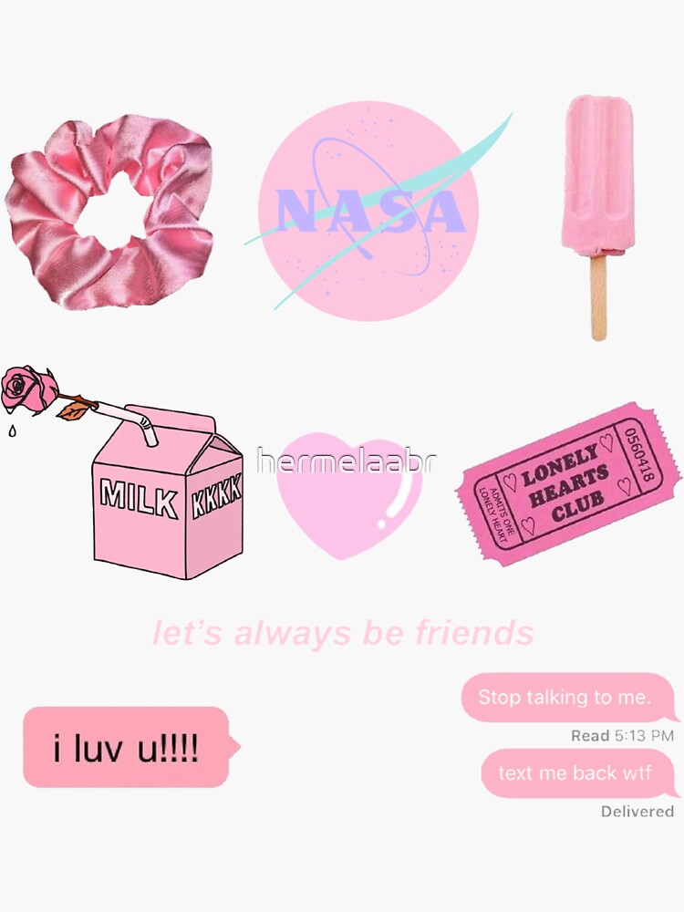"pink png sticker pack !" Sticker by hermelaabr | Redbubble