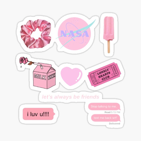 "pink png sticker pack !" Sticker by hermelaabr | Redbubble