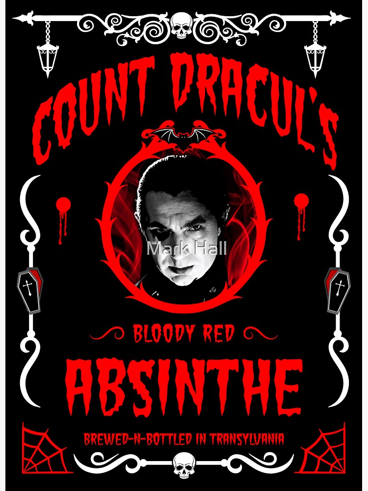 "ABSINTHE MONSTERS 1 (COUNT DRACUL)" Sticker for Sale by hornedquad ...