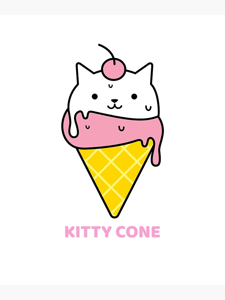 "Kitty Cone" Poster by AimeeGreen | Redbubble