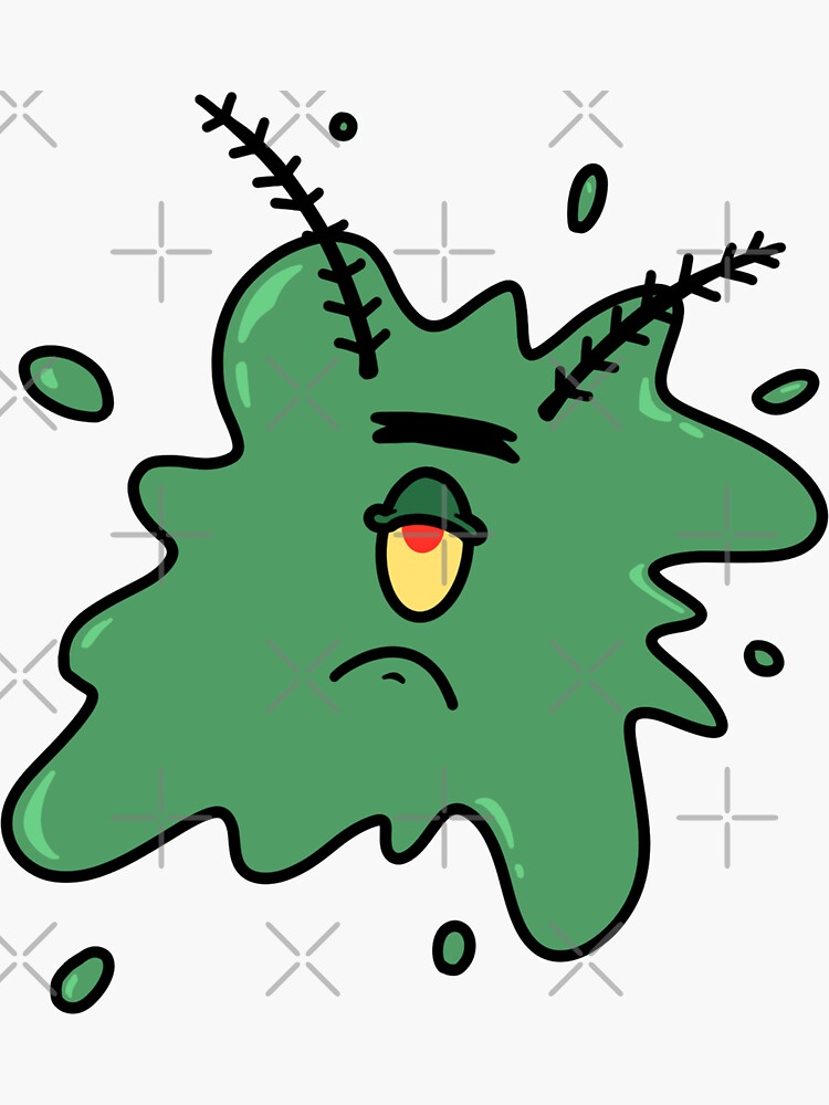 "Plankton Splat" Sticker for Sale by 3blondegirls | Redbubble