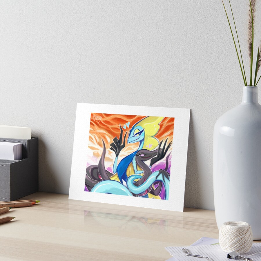 "Inteleon and Salazzle" Art Board Print for Sale by Pypixy | Redbubble