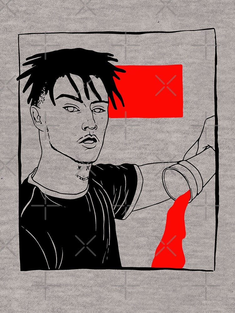 Sudadera ligera con capucha «KIDD KEO ilustración retrato de trapero ...