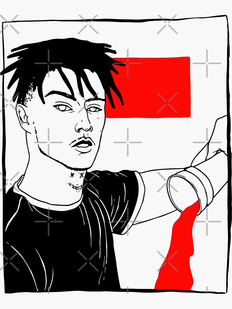 Pegatina «KIDD KEO ilustración retrato de trapero español, diseño único ...