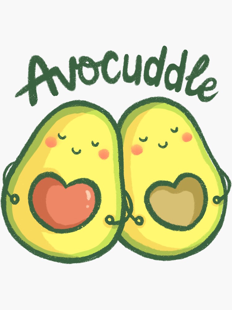 "Avocuddle" Sticker by mschibious | Redbubble