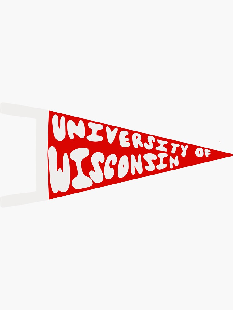 "UW-Madison flag" Sticker for Sale by hiddenruby | Redbubble