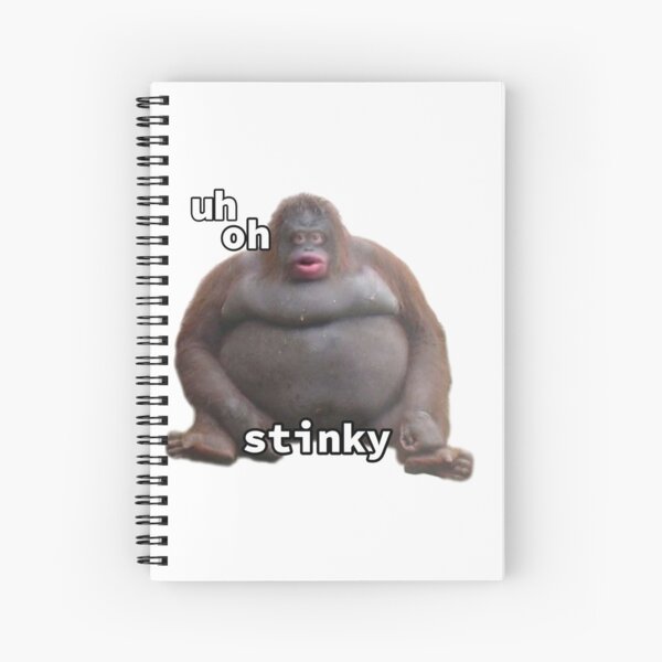 "uh oh stinky poopy monkey meme" Spiral Notebook for Sale by cyberstyle ...