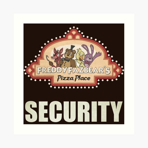 "Five Nights at Freddy's - FNAF - Freddy Fazbear's Security Logo" Art ...