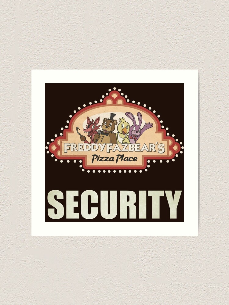 "Five Nights at Freddy's - FNAF - Freddy Fazbear's Security Logo" Art ...
