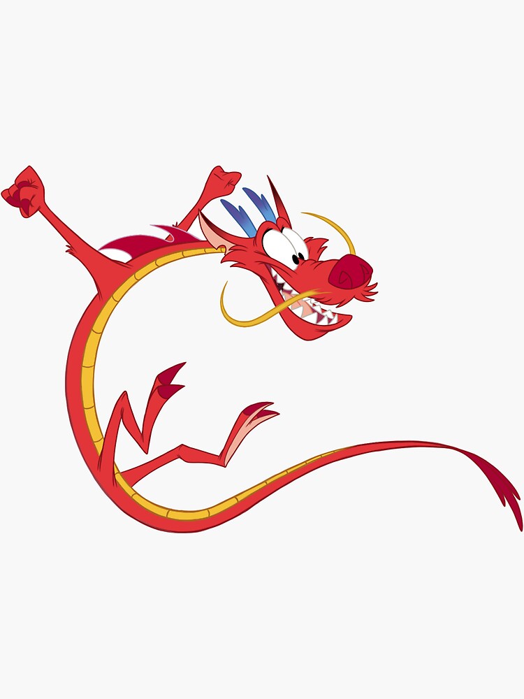 "Mushu" Sticker for Sale by sydneylina | Redbubble