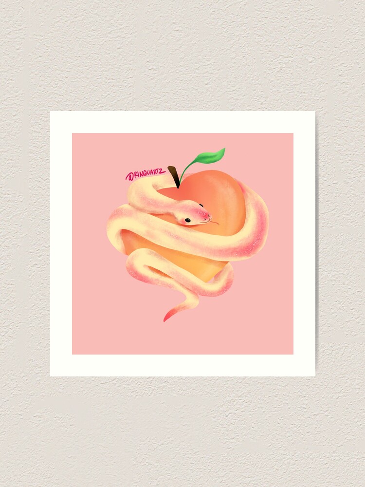 "peach snake" Art Print by rinquartz | Redbubble