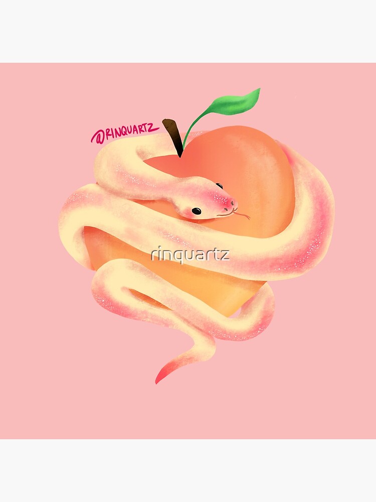 "peach snake" Art Print by rinquartz | Redbubble