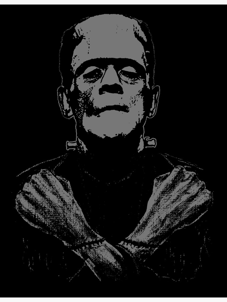 "Frankenstein (The Monster) in doom grey" Poster by ARTmuffin | Redbubble