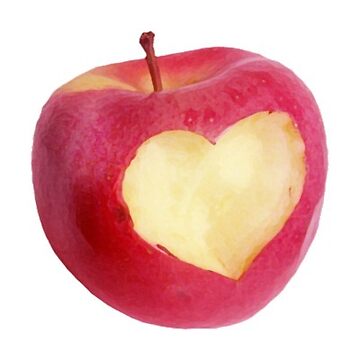 "Lovely Heart Apple" Sticker for Sale by goblinbug | Redbubble