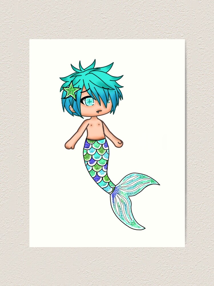 "Sad Merman Gacha Life Edit " Art Print by I-Hate-School | Redbubble