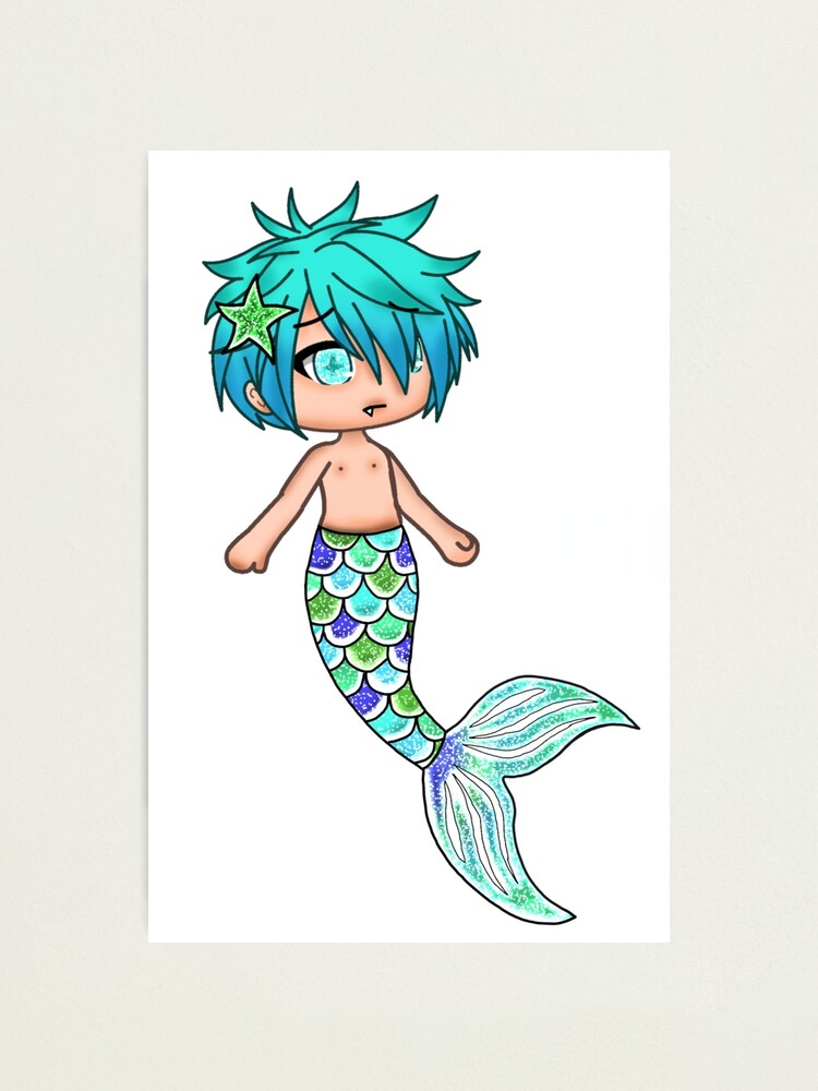 "Sad Merman Gacha Life Edit " Photographic Print by I-Hate-School ...
