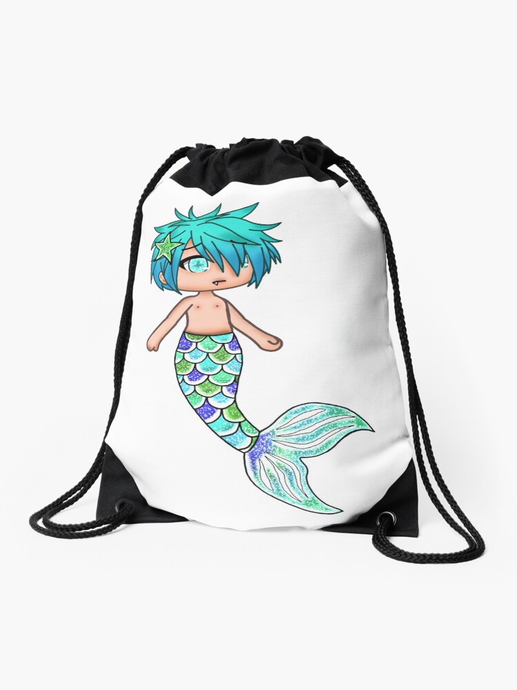 "Sad Merman Gacha Life Edit " Drawstring Bag for Sale by I-Hate-School ...