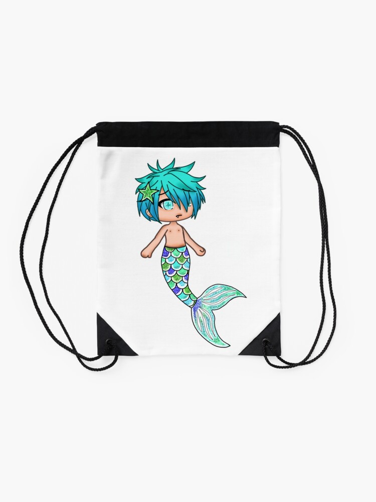 "Sad Merman Gacha Life Edit " Drawstring Bag for Sale by I-Hate-School ...