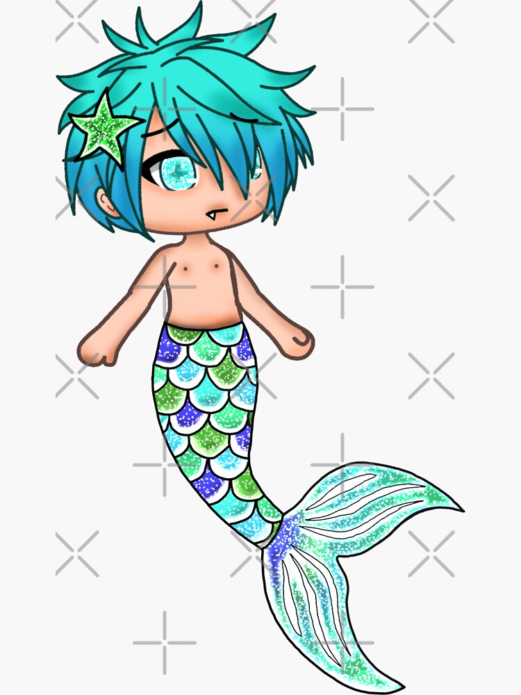 Pegatina «Triste Merman Gacha Life Editar» de I-Hate-School | Redbubble