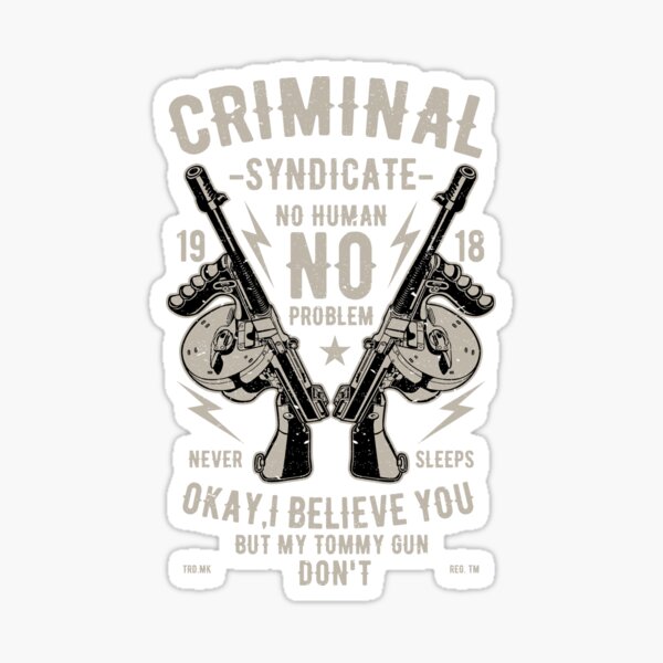 "Vintage - Classic 1918 Organized Crime Syndicate Mobster Thompson ...