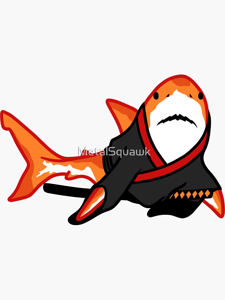 "Samurai Shark" Sticker for Sale by MetalSquawk | Redbubble