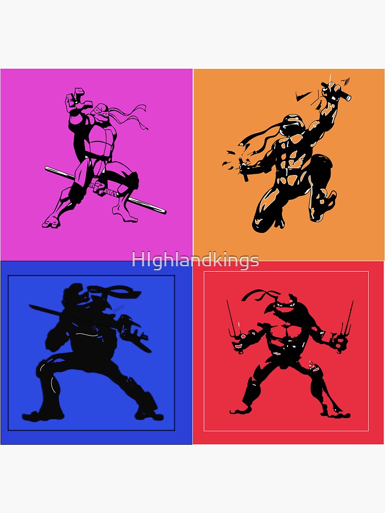 "TMNT" Sticker for Sale by HIghlandkings | Redbubble