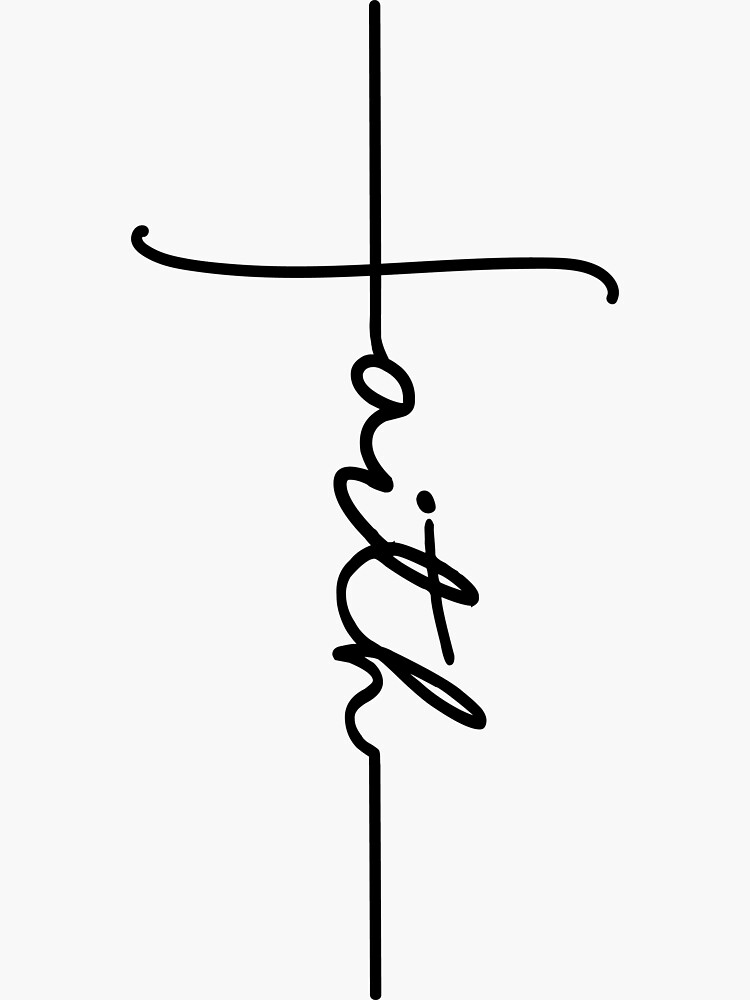 "Faith Cross" Sticker for Sale by walk-by-faith | Redbubble
