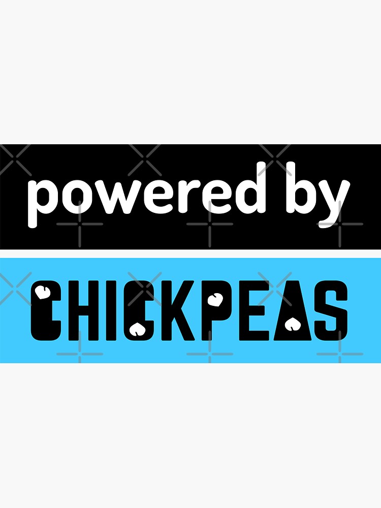 "Chickpeas powered by Garbanzo beans vegan" Sticker for Sale by ...