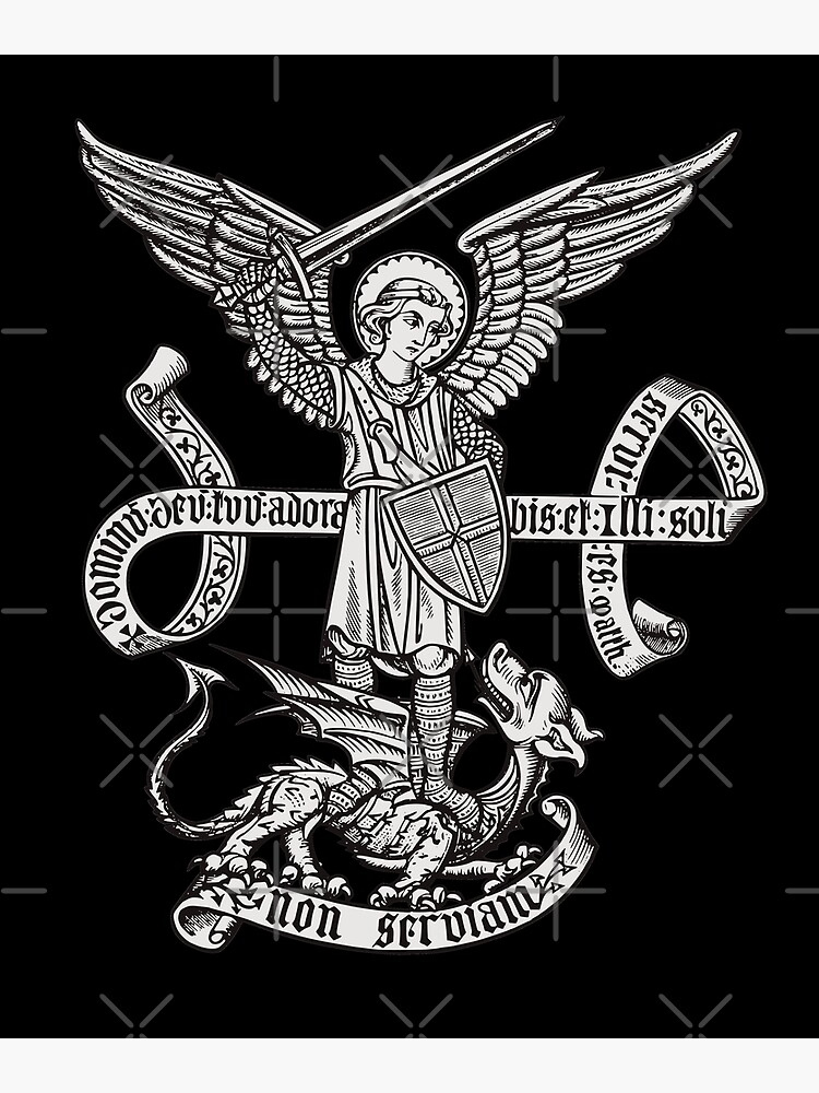 "Saint St Michael Catholic Archangel Angel Defender" Poster for Sale by ...
