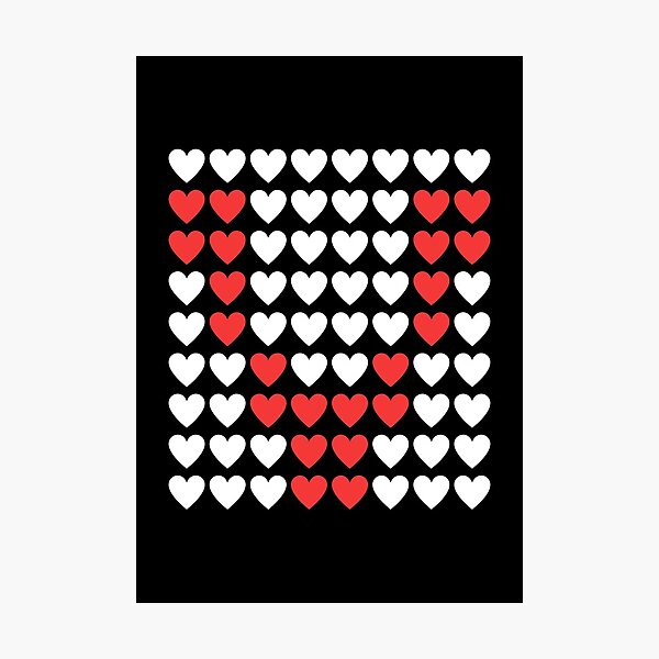 Lámina fotográfica «Copia de la letra V con corazones, tu letra ...