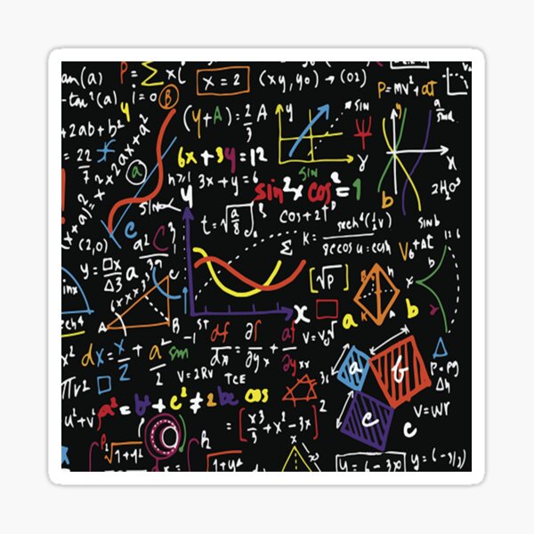 "Maths Equations" Sticker for Sale by MacCurious | Redbubble