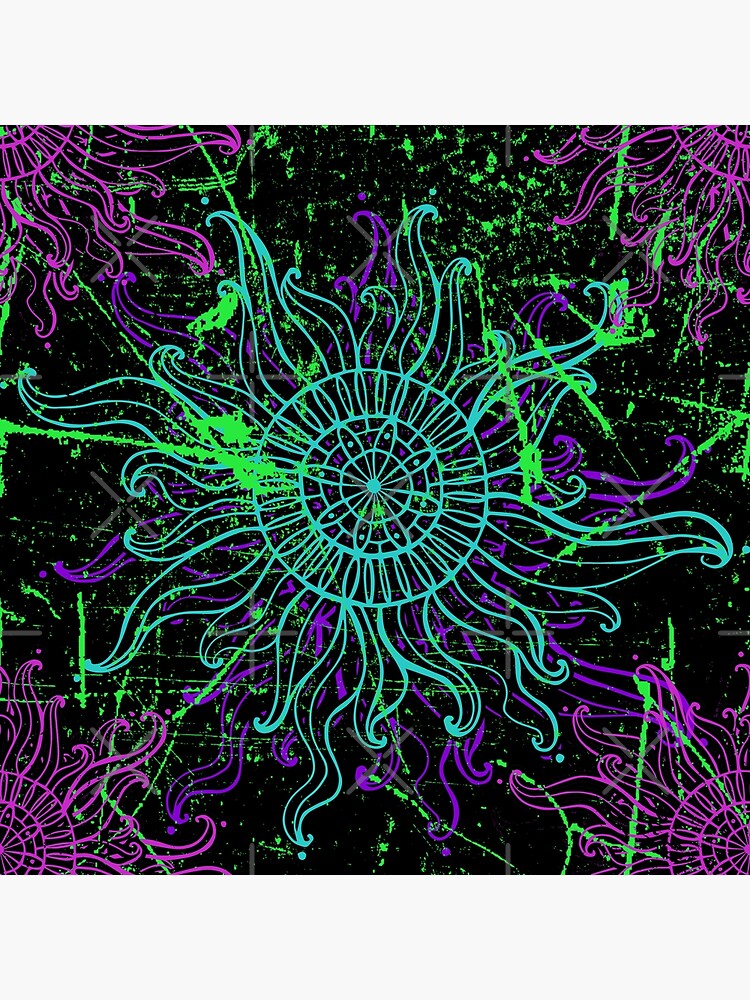 "Acid Sun Psychedelic Trippy Pattern" Photographic Print for Sale by ...