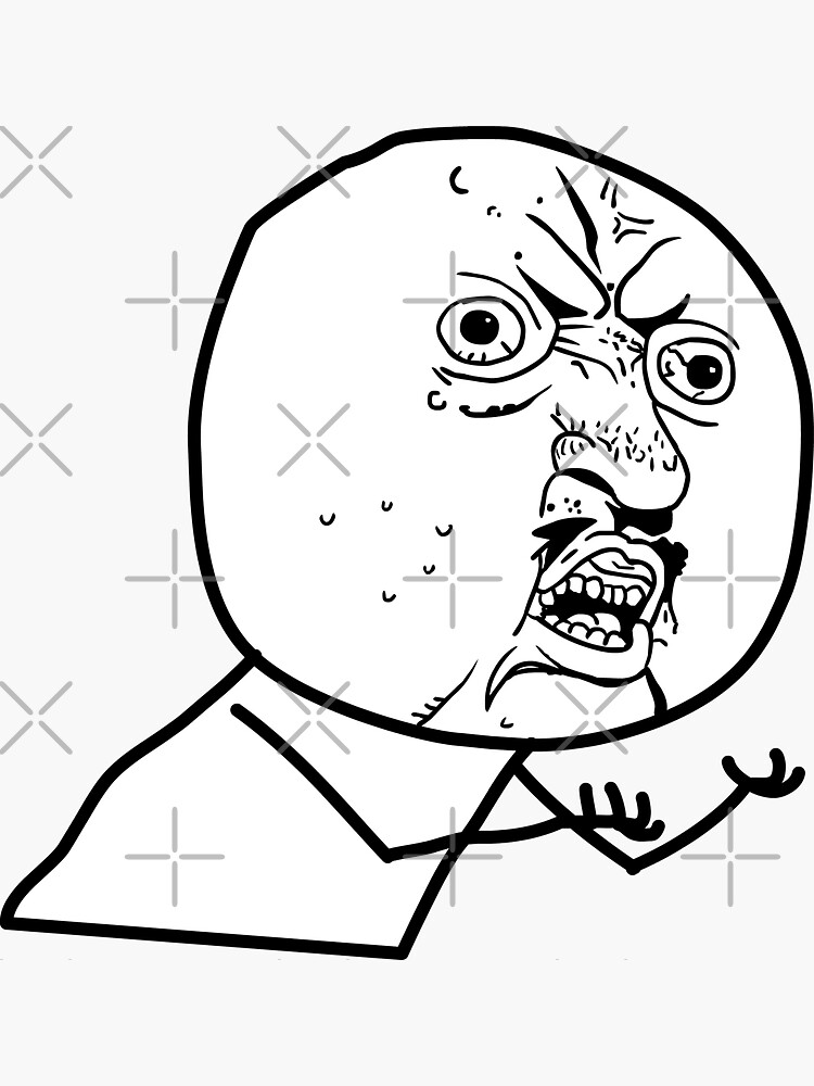 "Meme Face" Sticker for Sale by razorhead | Redbubble