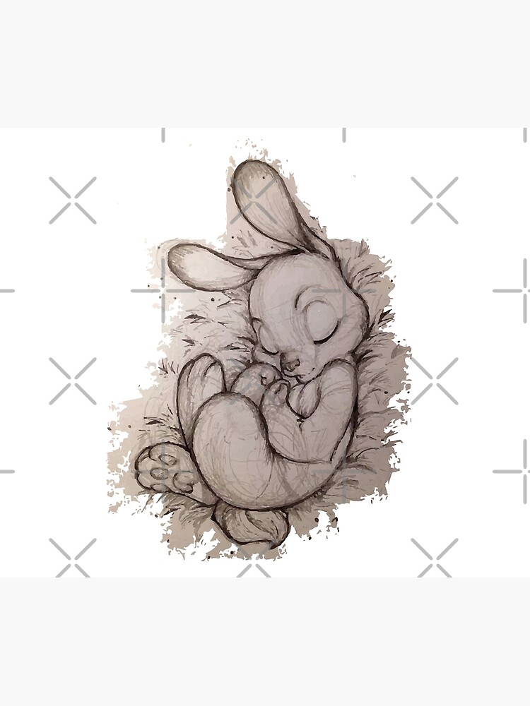 "Sleeping rabbit hand draw" Poster for Sale by xagta10 | Redbubble