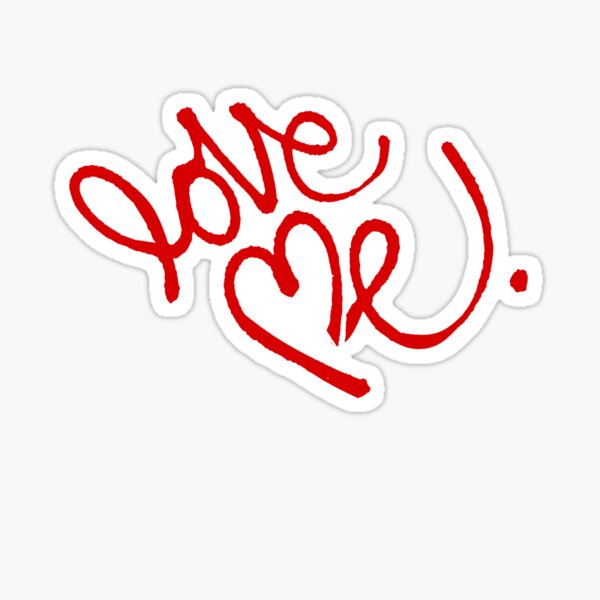 "Love Me" Sticker for Sale by SwampfoxDesign | Redbubble