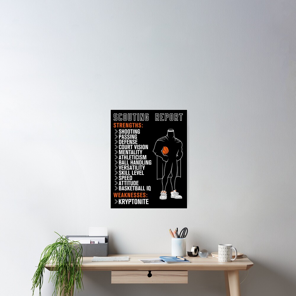 "NBA Draft Scouting Report - Basketball Superman" Poster by COURT ...