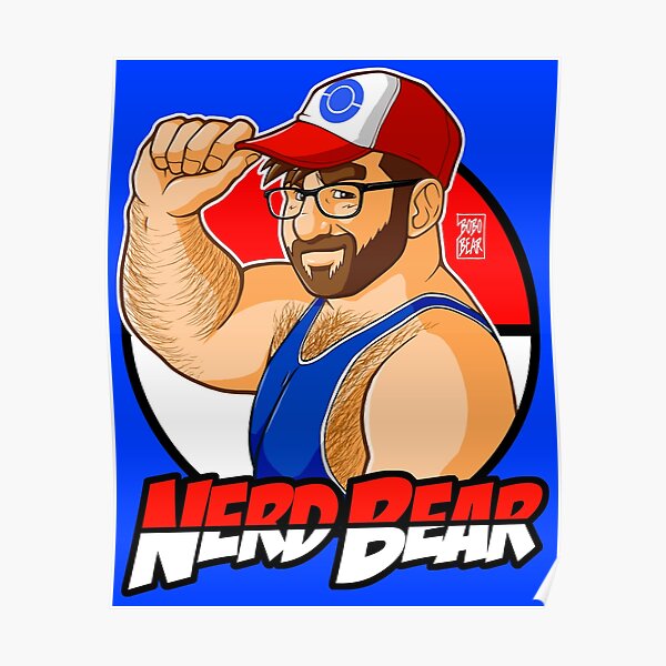 "NERD BEAR - DARK BEARD" Poster by bobobear | Redbubble