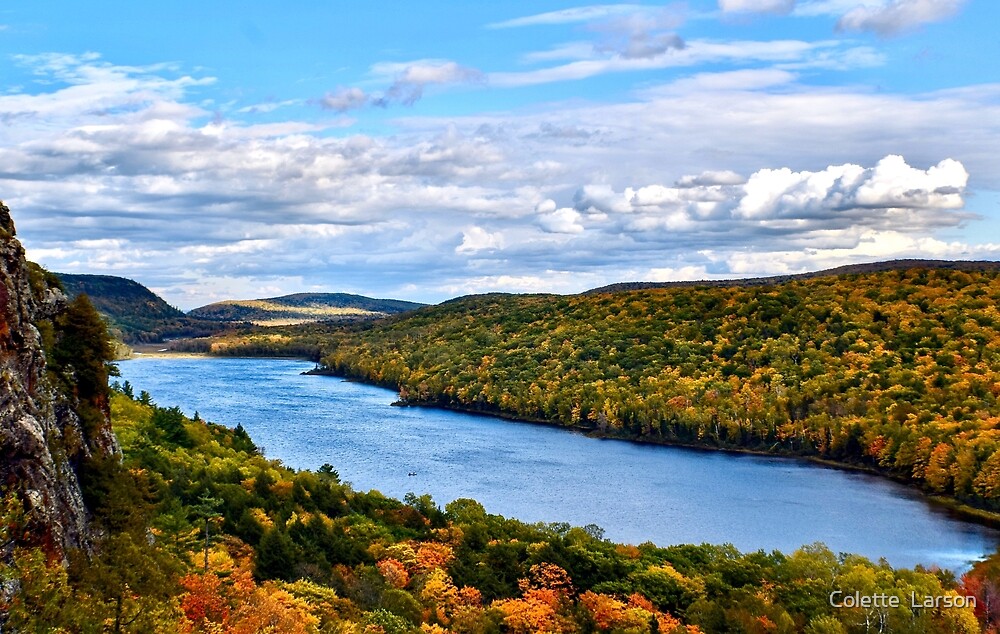 ""Autumn at Lake of the Clouds" " by Colette Larson | Redbubble