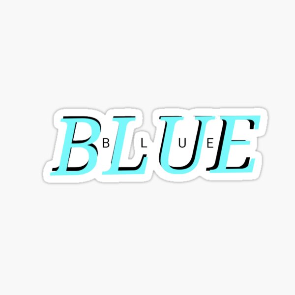 "BLUE" Sticker by Cobbwebski | Redbubble