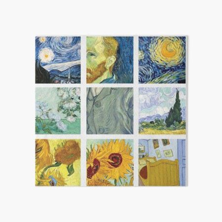 "Vincent Van Gogh Painting Grid" Art Board Print by animateastory ...