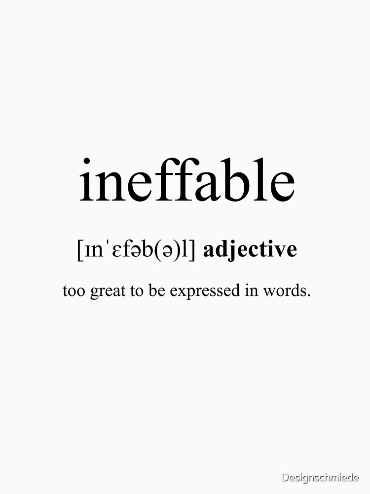 "Ineffable Definition | Dictionary Collection" T-shirt by ...