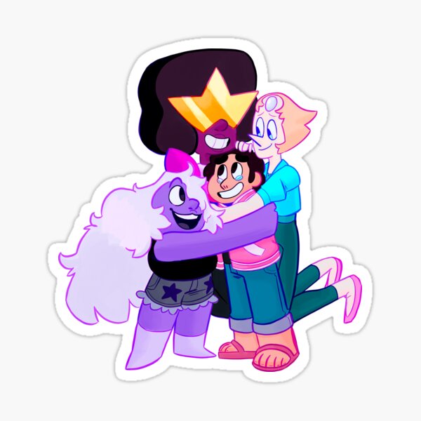 "Crystal Gems group hug " Sticker for Sale by InspiredDrawAW | Redbubble