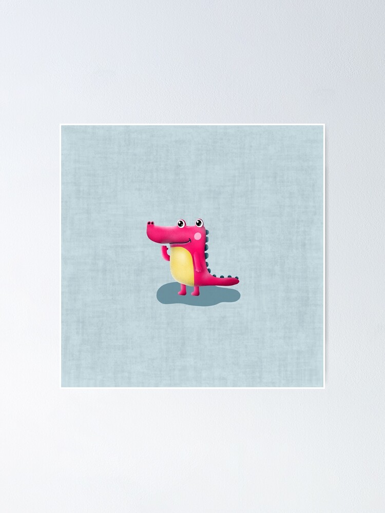 "Mister Pinky The Crocodile" Poster for Sale by sketoneto | Redbubble