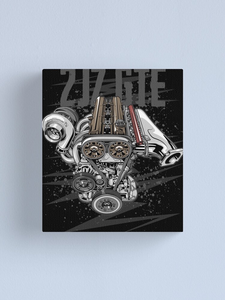 "Toyota 2jz gte Engine" Canvas Print for Sale by w1gger | Redbubble